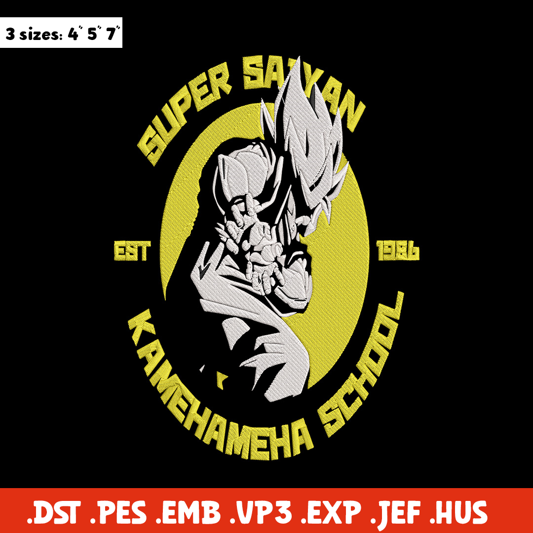 Super saiyan Embroidery Design, Dragonball Embroidery, Embro - Inspire ...