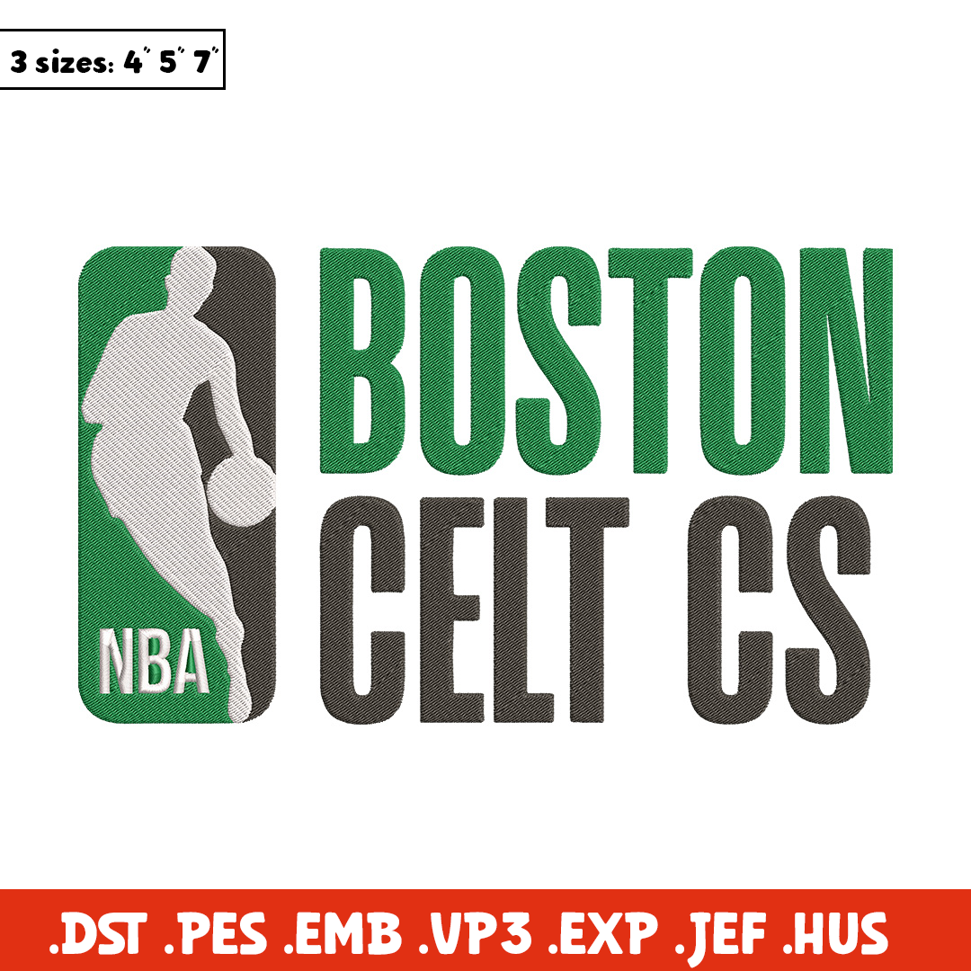 Boston Celtics logo embroidery design, NBA embroidery, Sport | Inspire ...