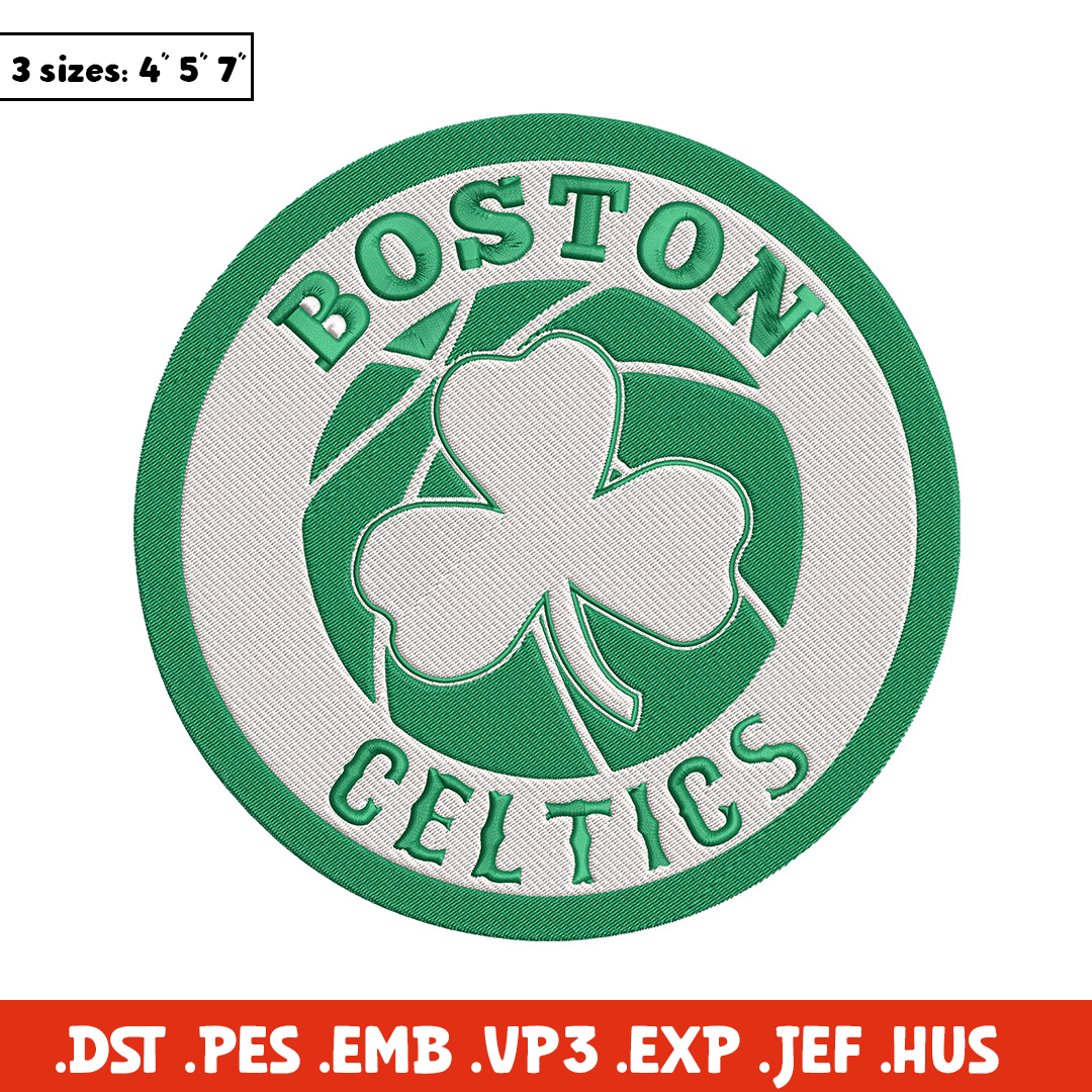 Boston Celtics logo embroidery design,NBA embroidery, Sport | Inspire ...