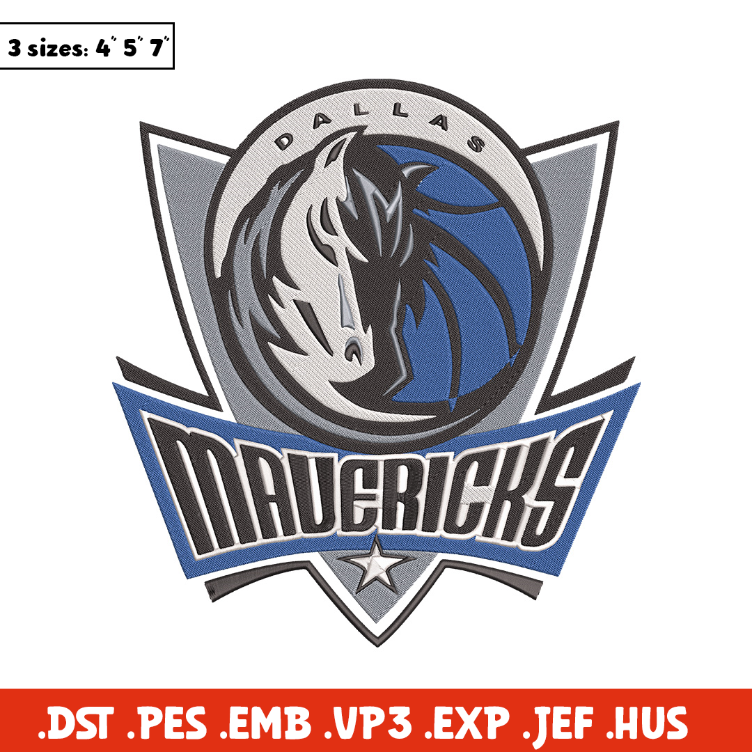 Dallas Mavericks logo embroidery design, NBA embroidery, Spo | Inspire ...