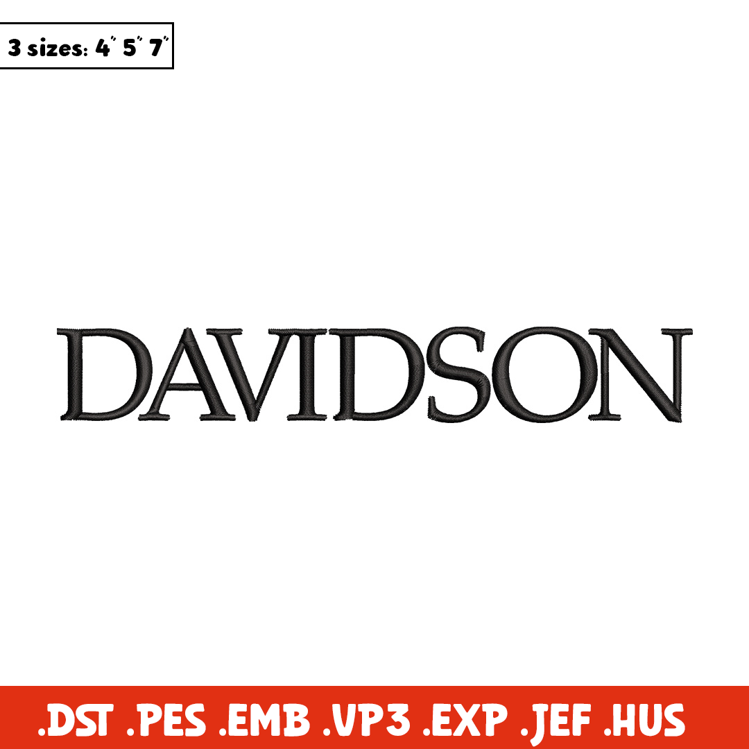 Davidson logo embroidery design, Logo embroidery, Sport embr | Inspire ...