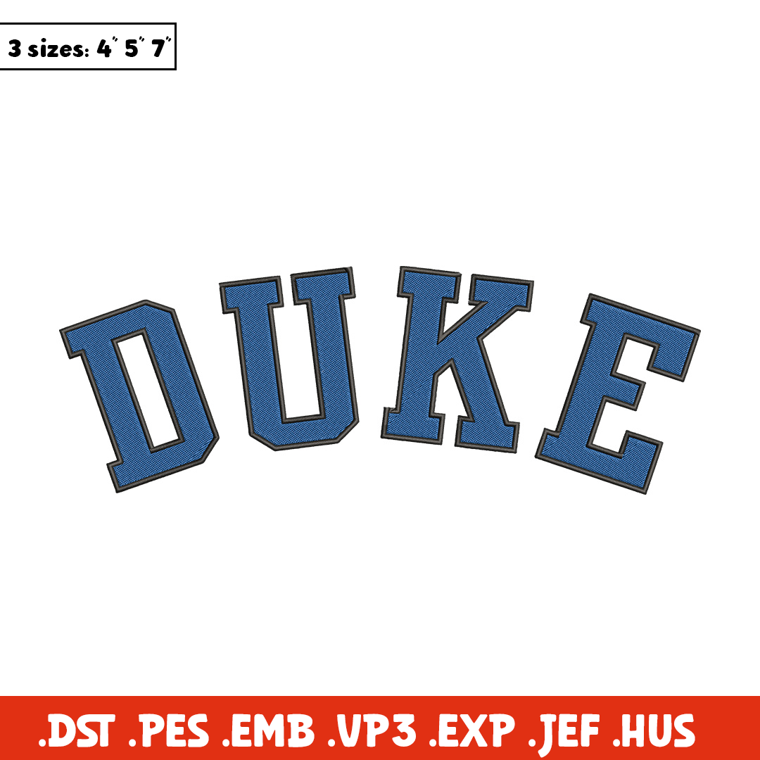 Duke University logo embroidery design, Sport embroidery, lo | Inspire ...