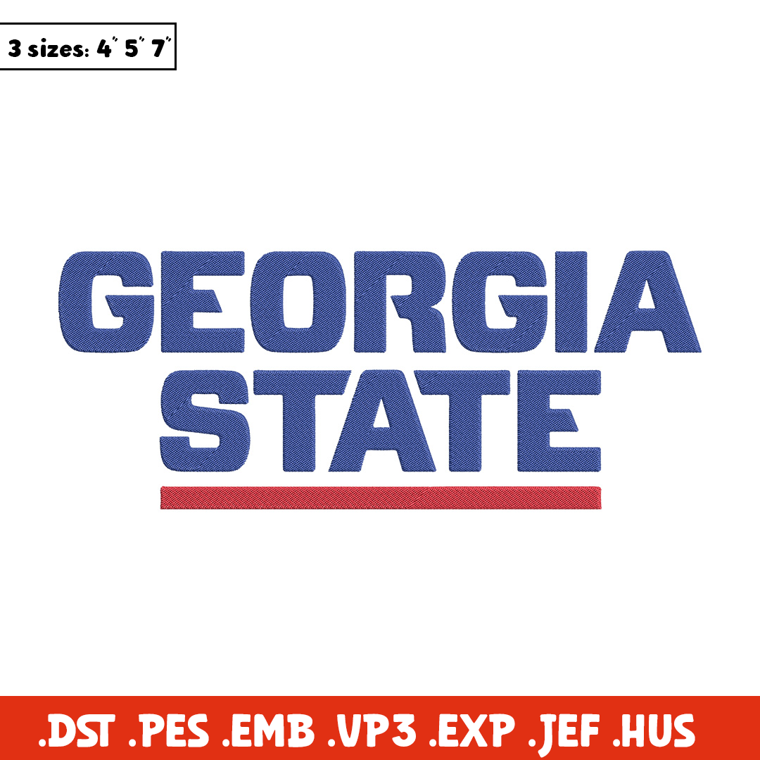 Georgia State logo embroidery design, NCAA embroidery, Sport | Inspire ...