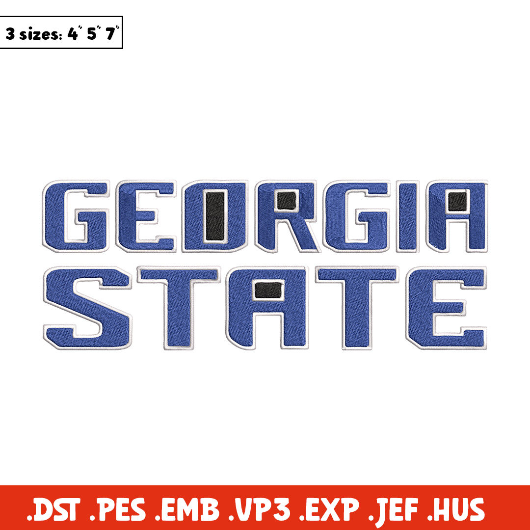 Georgia State logo embroidery design, Sport embroidery, logo - Inspire ...