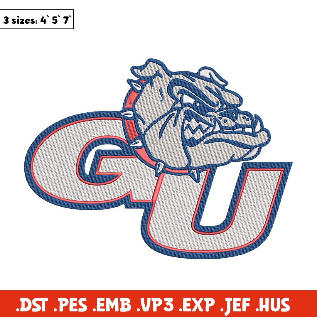 Gonzaga University logo embroidery design, Sport embroidery, - Inspire ...