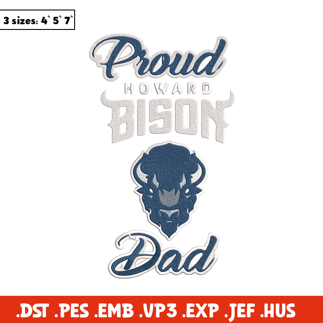 Howard Bison Logo embroidery design, Sport embroidery, logo | Inspire ...