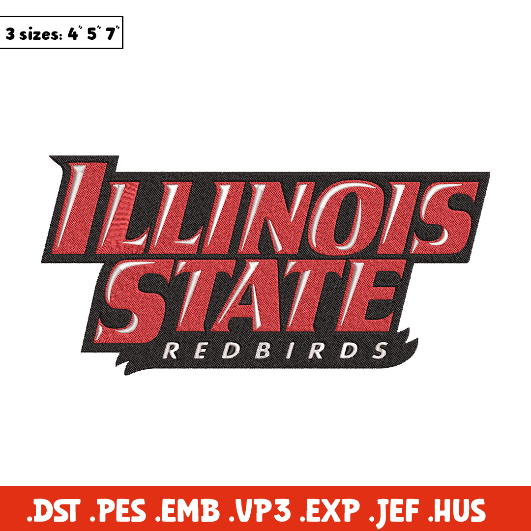 Illinois State logo embroidery design, NCAA embroidery, Embr | Inspire ...