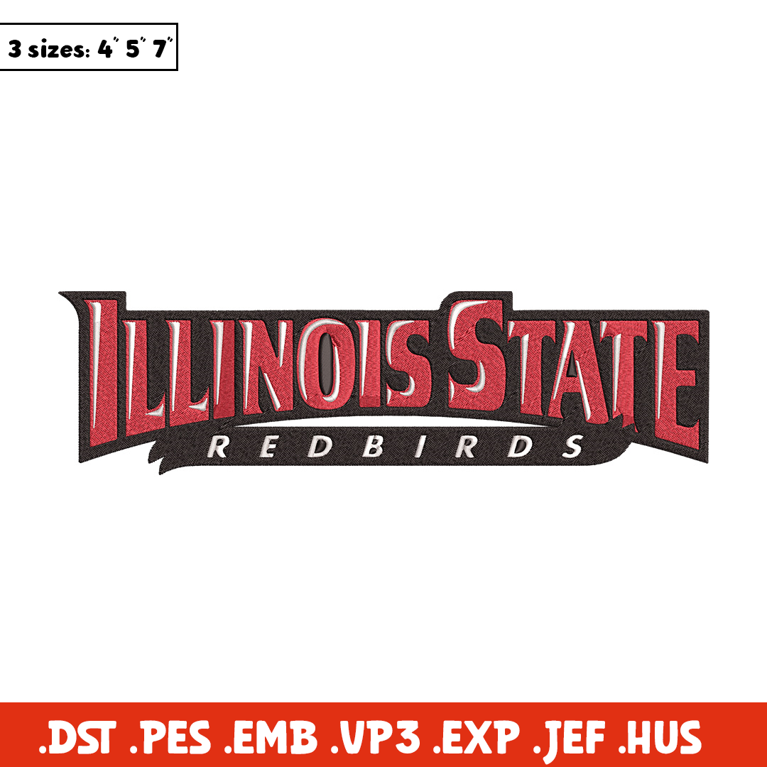 Illinois State logo embroidery design, Sport embroidery, log | Inspire ...