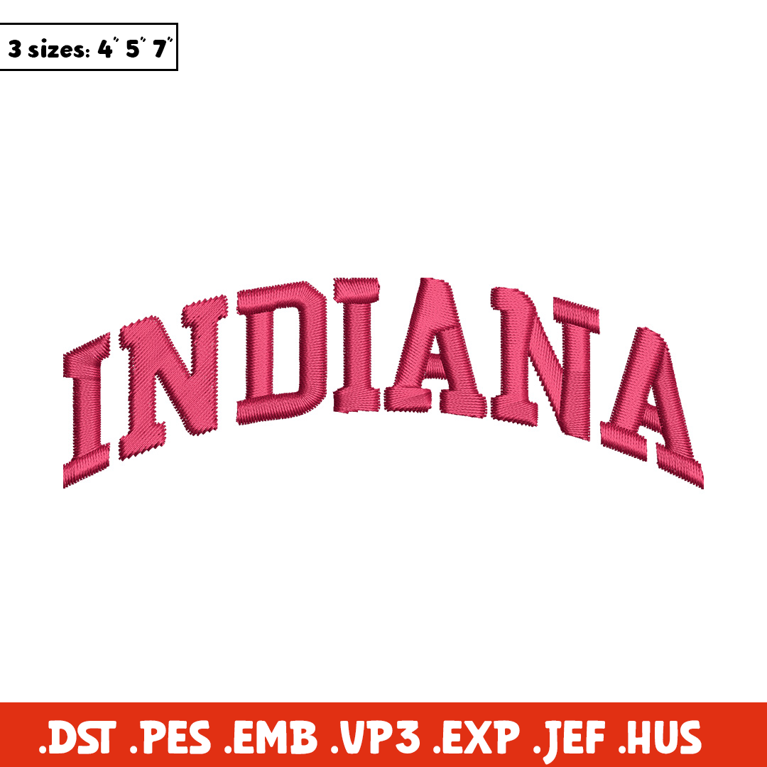 Indiana University logo embroidery design, NCAA embroidery, | Inspire ...
