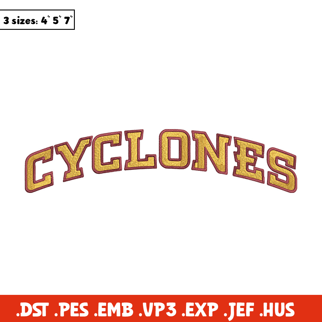 Iowa State Cyclones logo embroidery design, NCAA embroidery, | Inspire ...