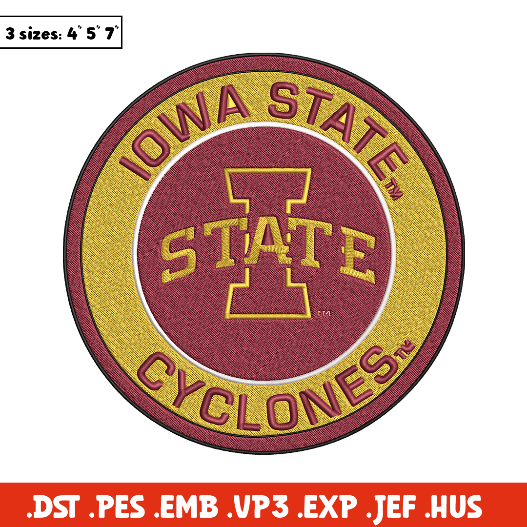Iowa State logo embroidery design, NCAA embroidery, Sport em | Inspire ...