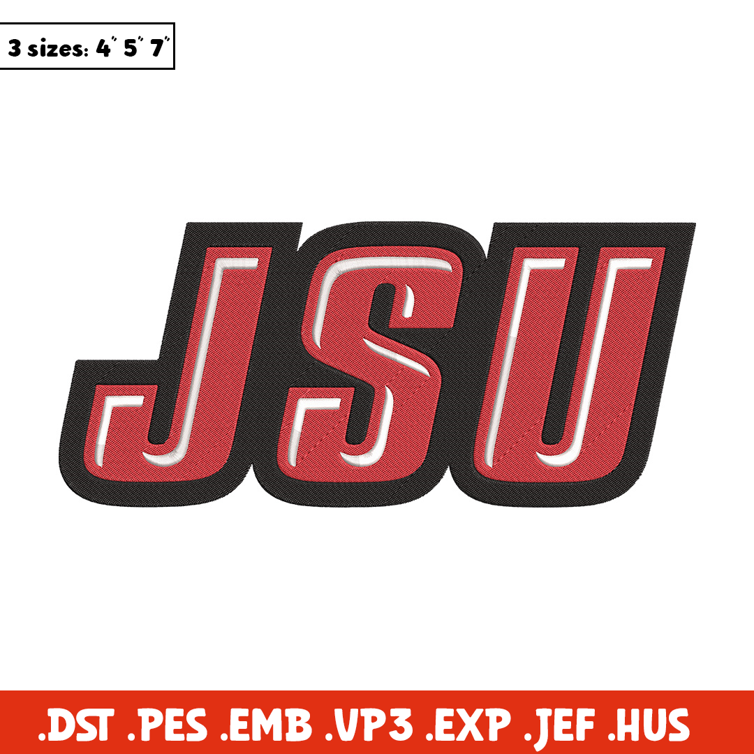 Jackson State logo embroidery design, Sport embroidery, logo | Inspire ...