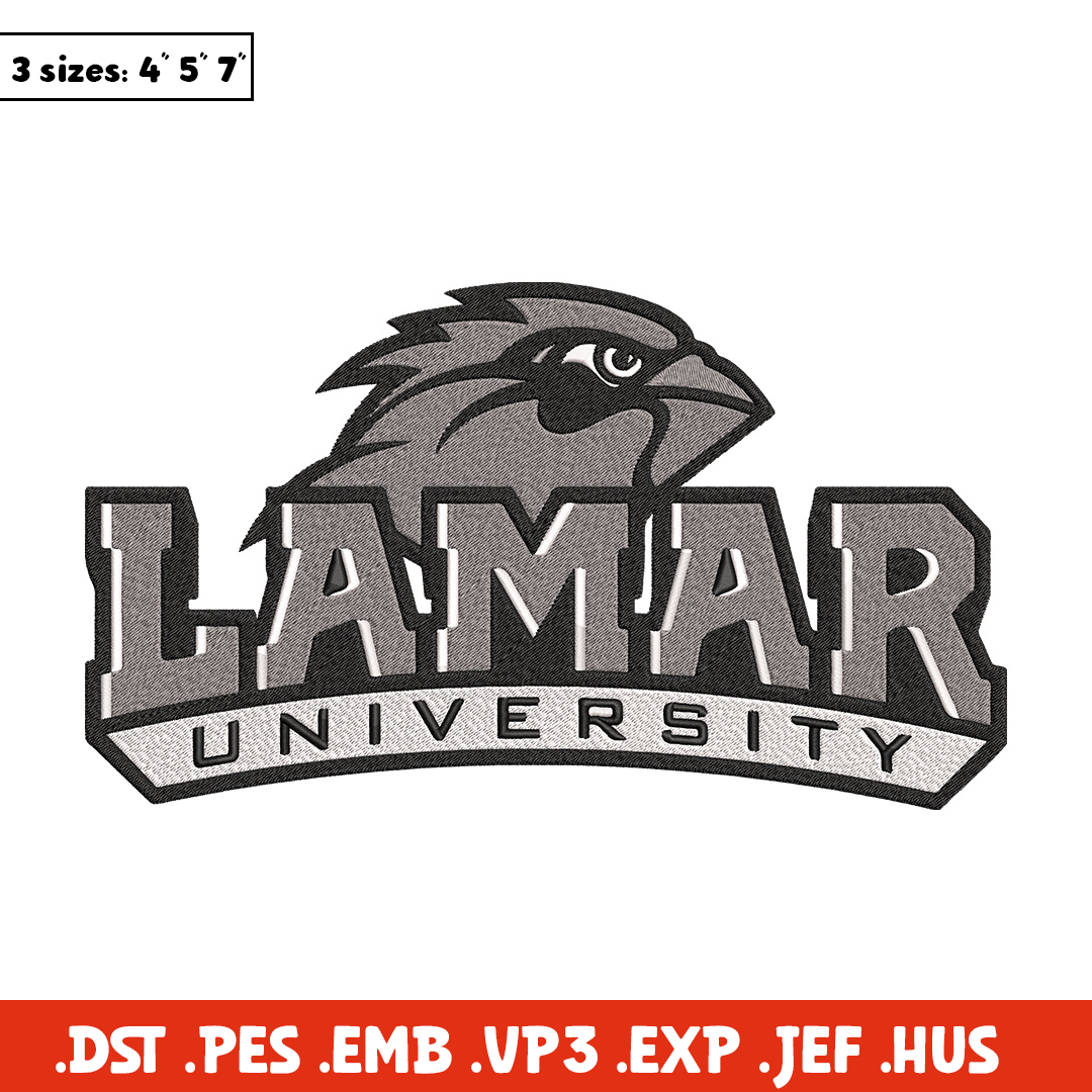 Lamar University Logo embroidery design, NCAA embroidery,Spo | Inspire ...