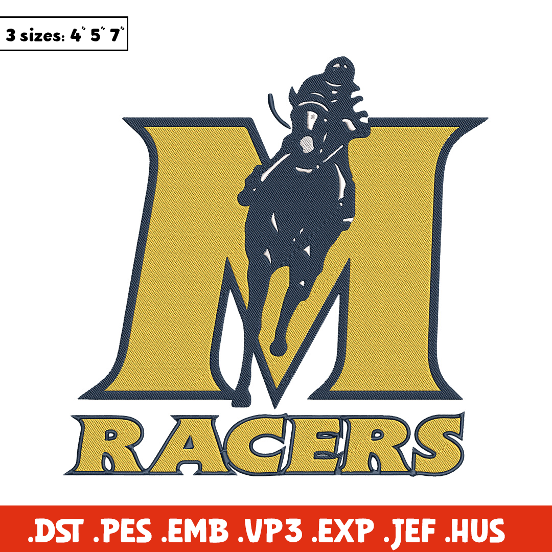 Murray State Racers logo embroidery design, NCAA embroidery, | Inspire ...