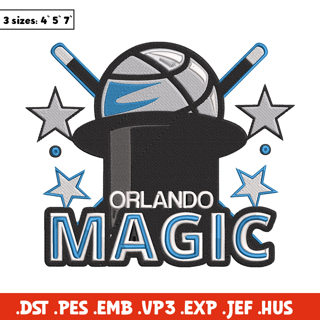 Orlando Magic logo embroidery design,NBA embroidery, Sport e | Inspire ...