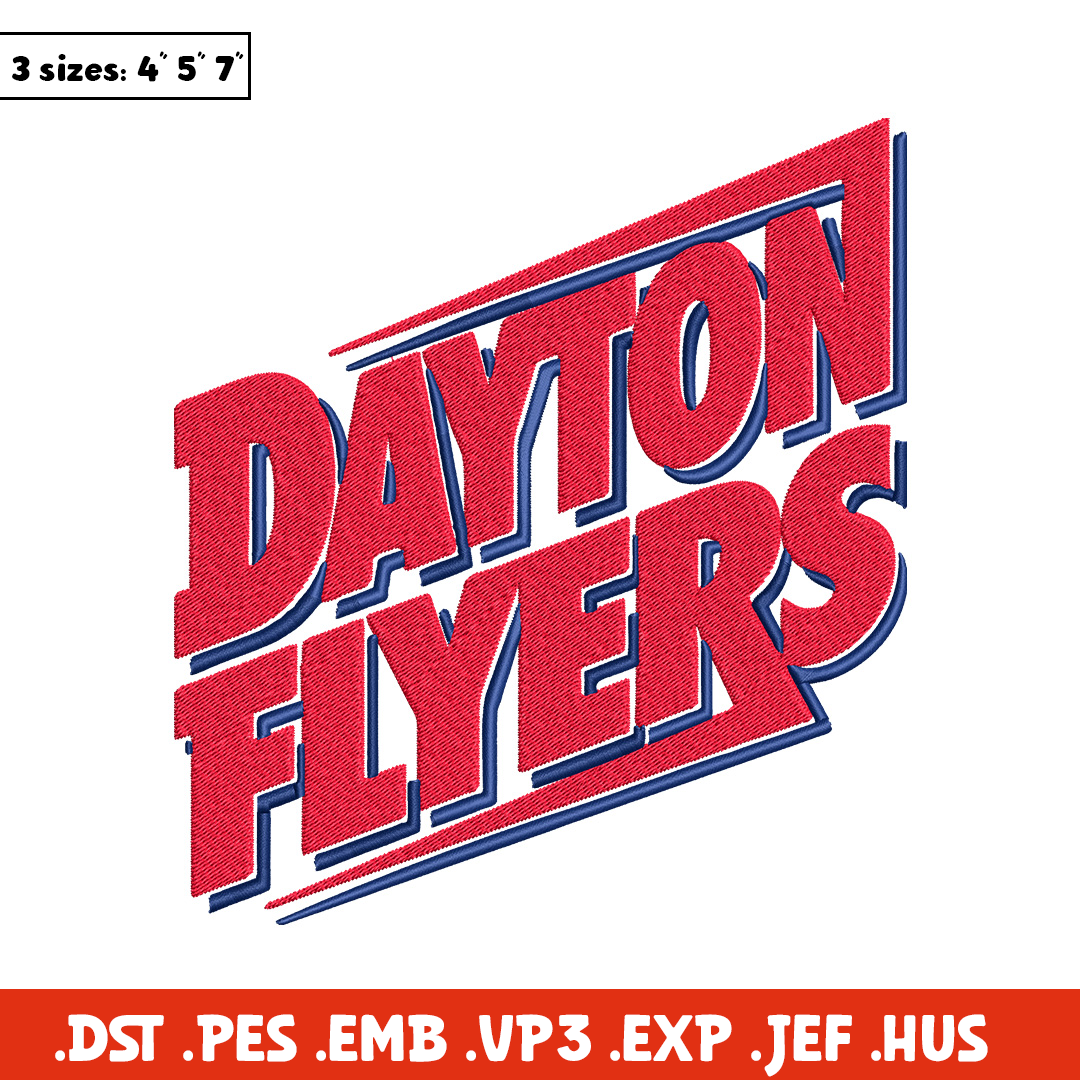 University of Dayton logo embroidery design, NCAA embroidery | Inspire ...