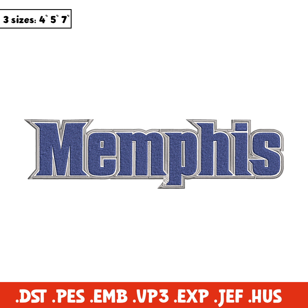 University of Memphis logo embroidery design, NCAA embroider - Inspire ...
