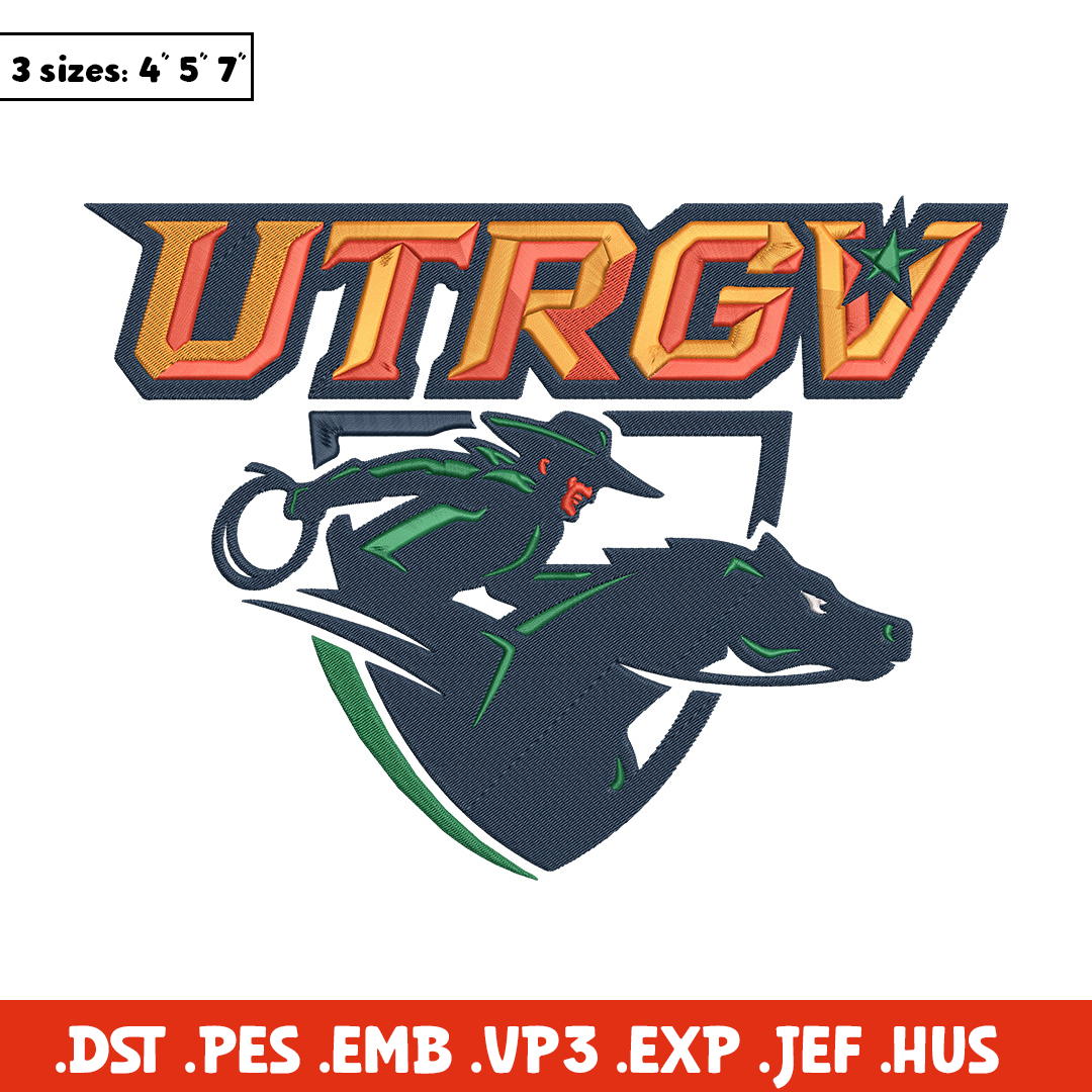 UTRGV Vaqueros logo embroidery design, NCAA embroidery, Spor | Inspire ...