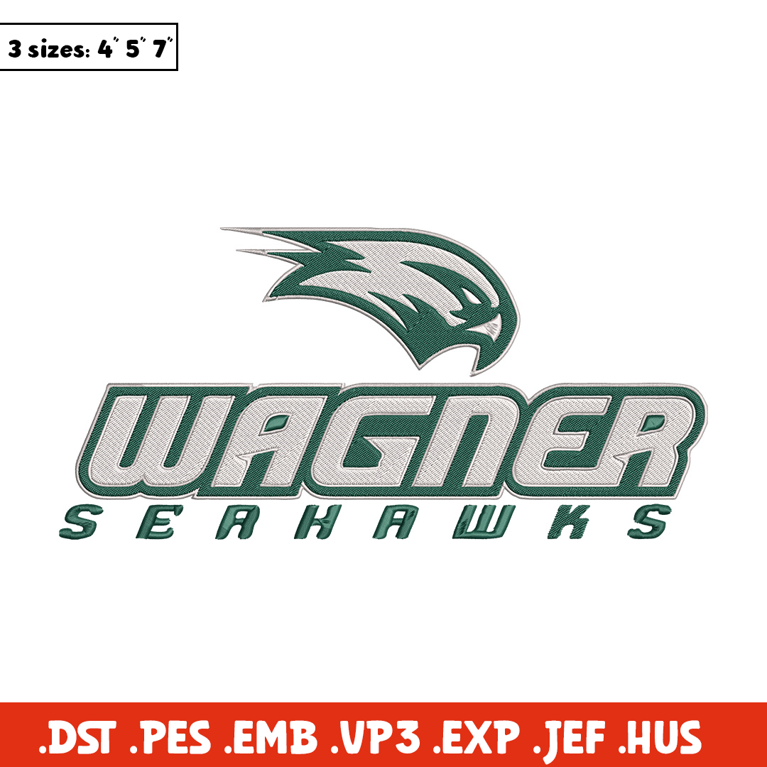 Wagner Seahawks logo embroidery design, Sport embroidery, lo | Inspire ...