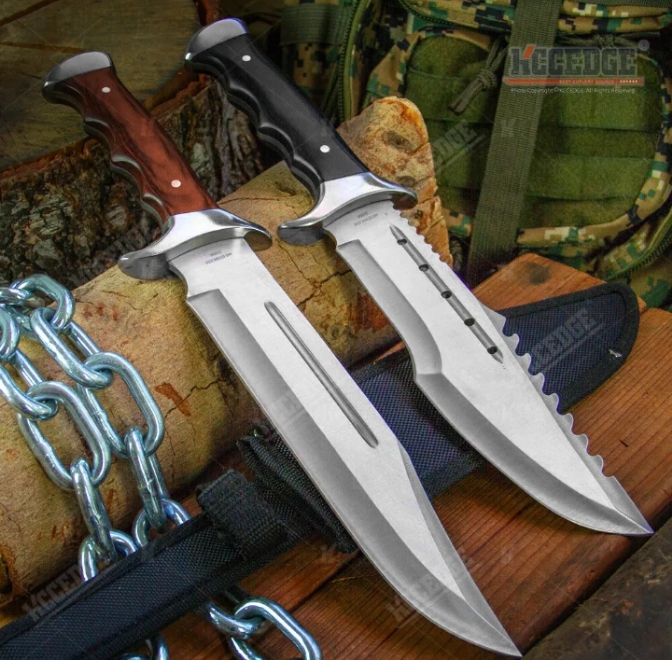 Handmade 15 inches multipurpose bowei knife Hunting Camping | Inspire ...