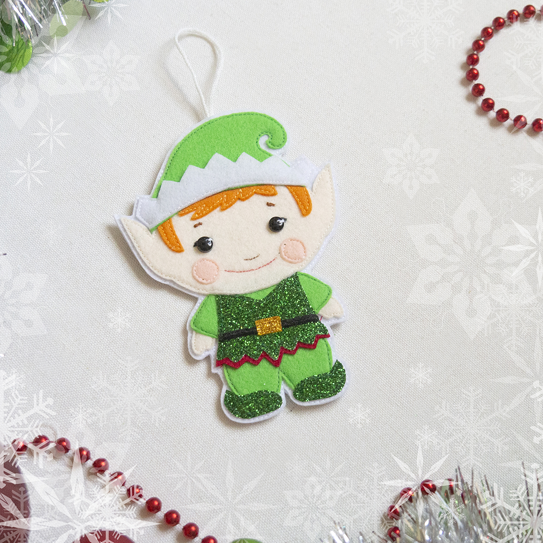 PDF Pattern Christmas Elf, Felt Ornaments, Sewing, Tutorial - Inspire ...