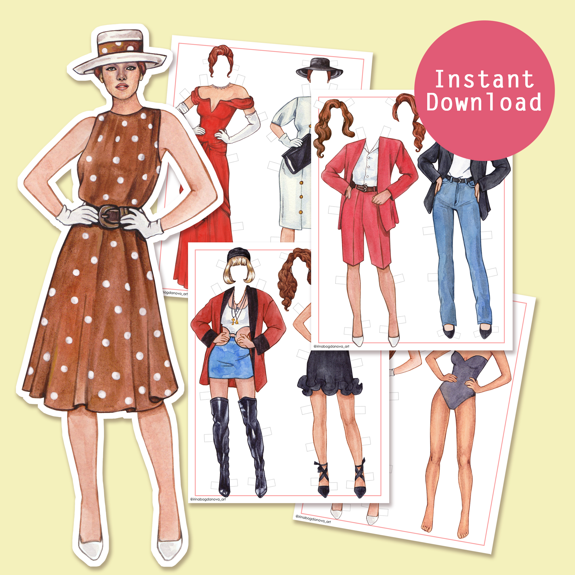 Printable Paper doll - PDF | Inspire Uplift