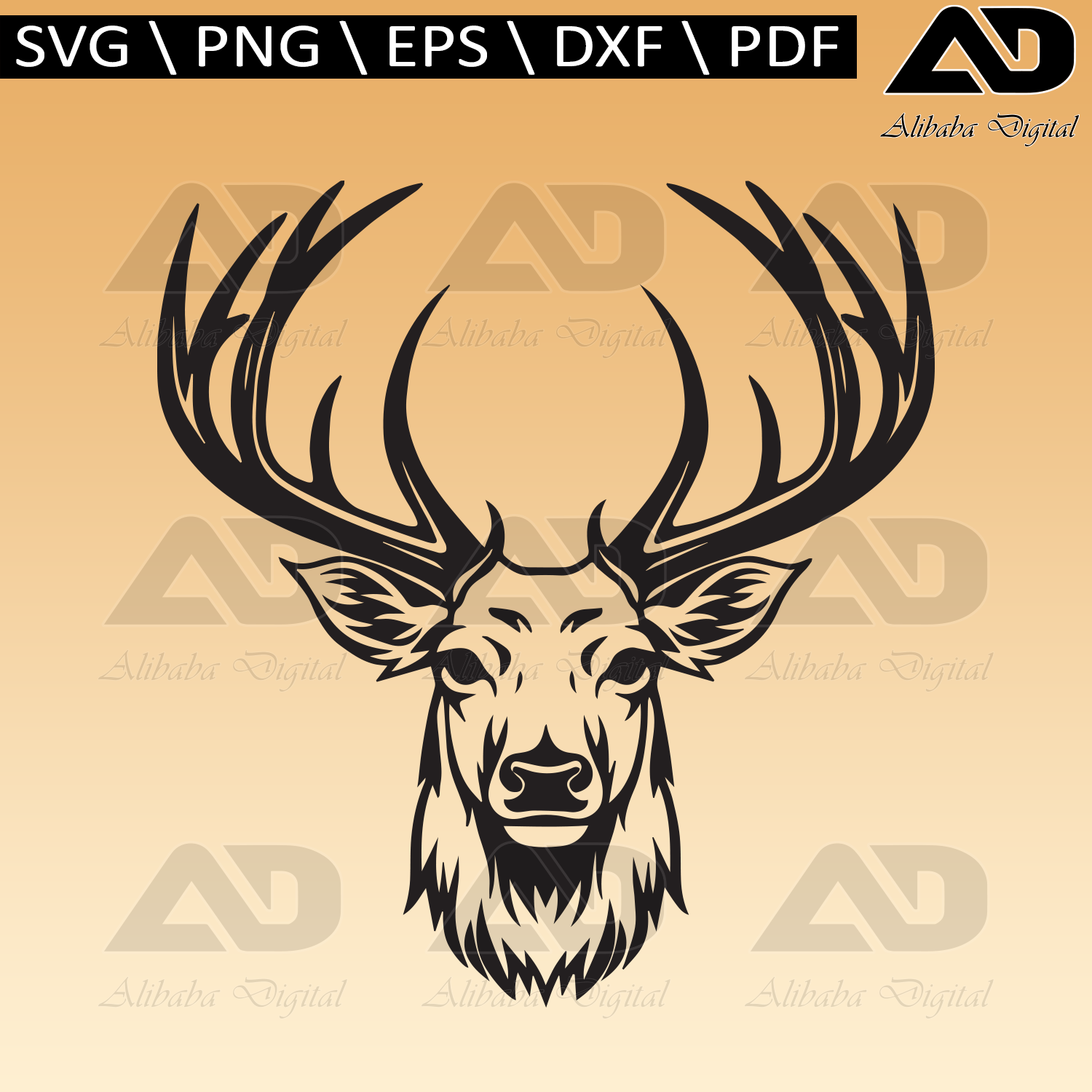 Elk Svg, Elk vector, Elk head svg, Elk Clipart, Elk head Svg - Inspire ...