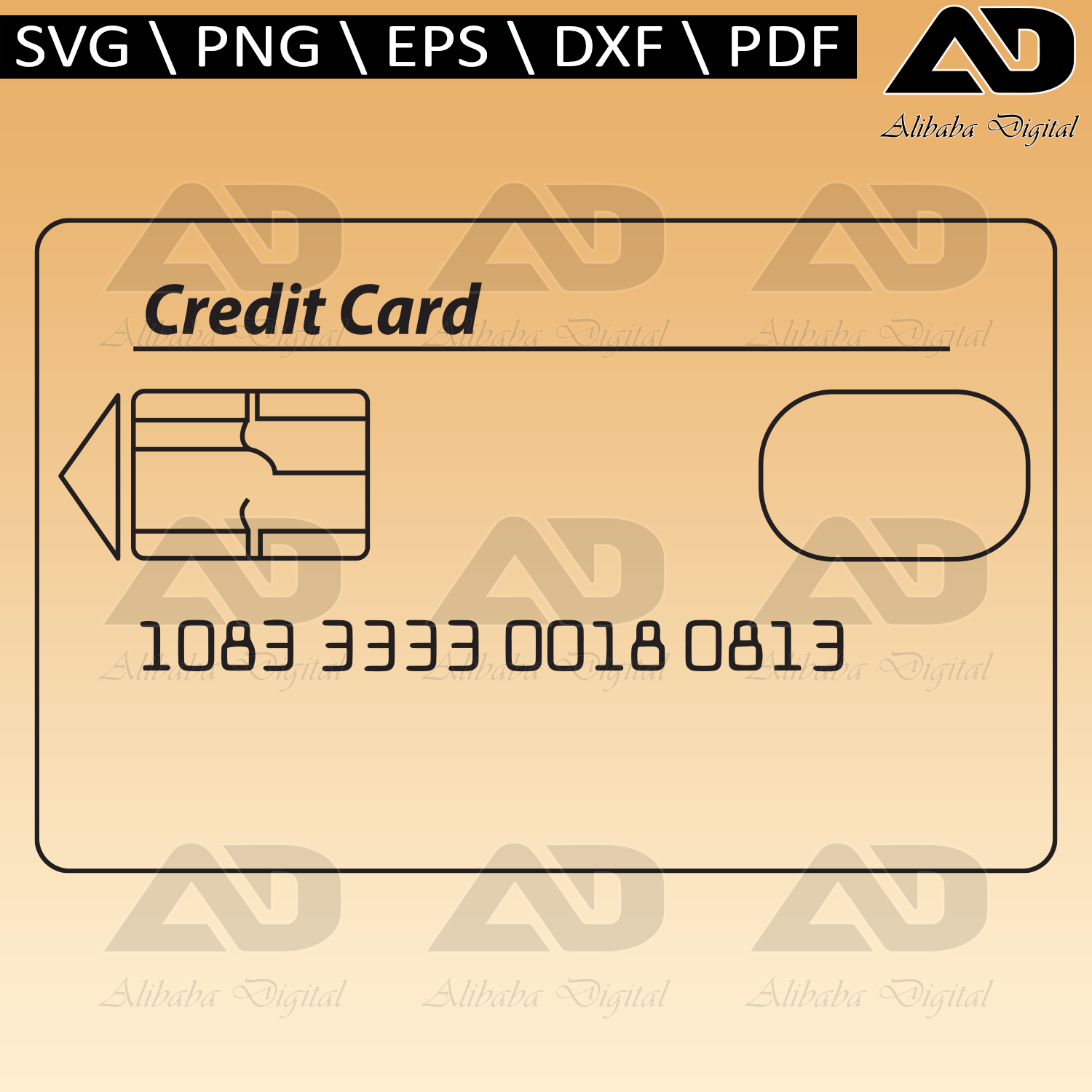 Credit Card Outline SVG, Money Svg, Credit Card Clipart, Cre | Inspire ...