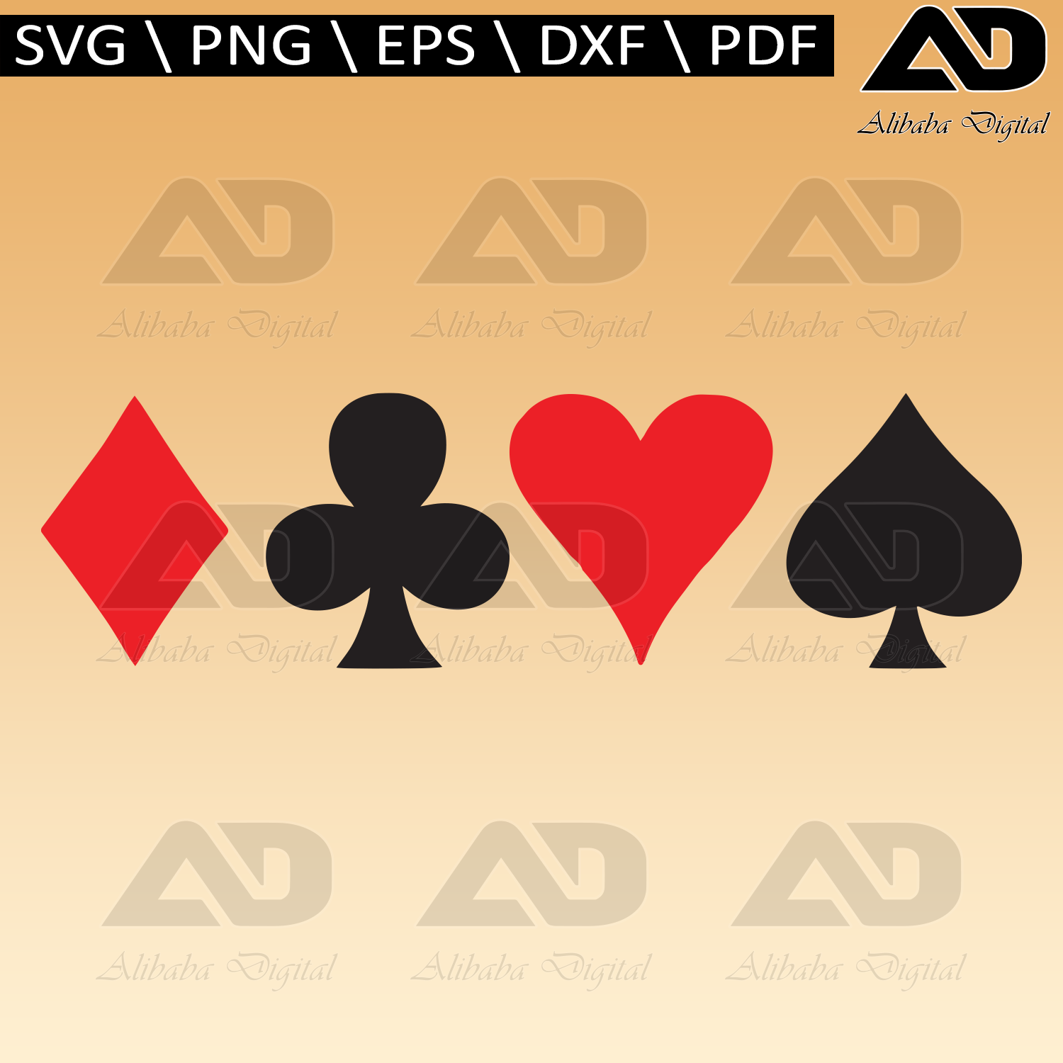 Playing cards SVG and PNG Files Clipart, Playing cards Print - Inspire ...