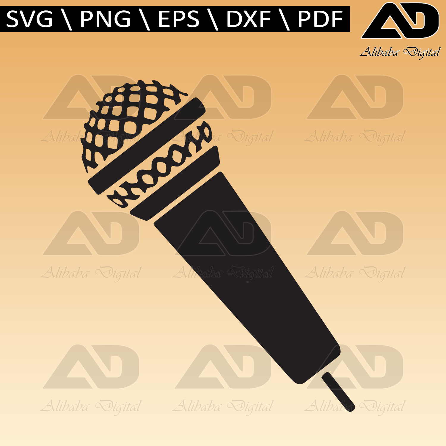 Microphone Svg Music Svg Silhouette Cutting File Microphone | Inspire ...