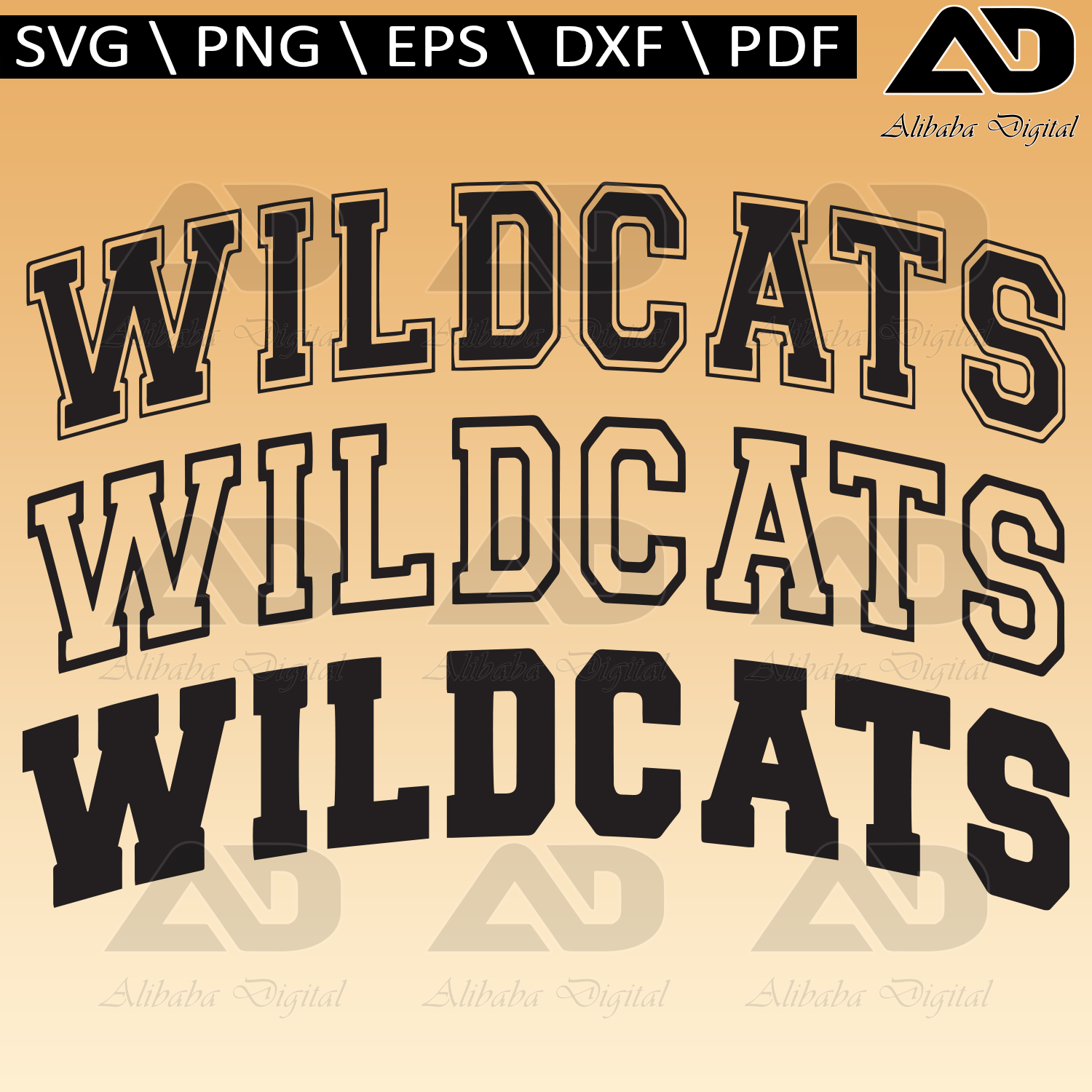 Wildcats Text Svg | Inspire Uplift