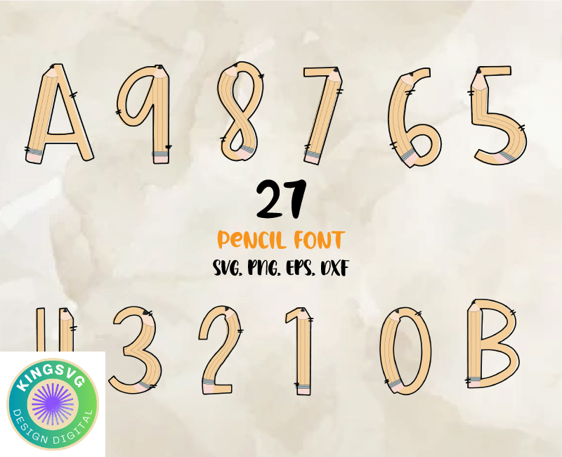 Pencil SVG Font, Doodle Font SVG, Teach, Modern Font, Fonts | Inspire ...