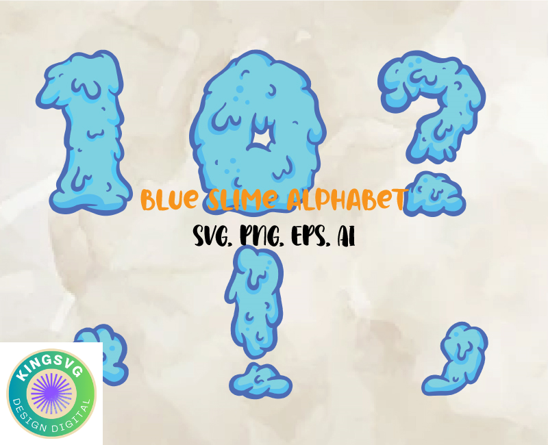 Blue Slime Alphabet Lettering Font PNG, Modern Font, Fonts F | Inspire ...