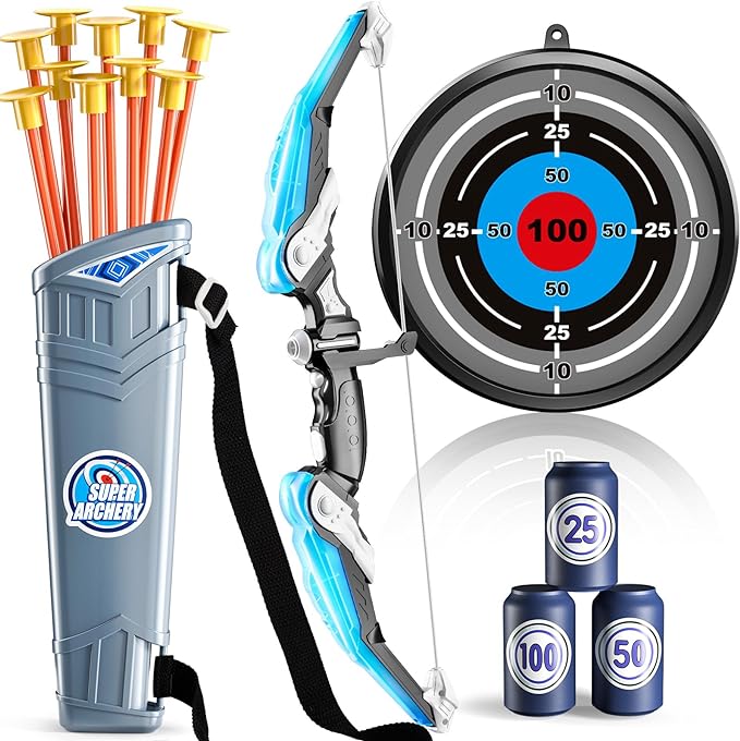Kids Bow & Arrow Set LED Toy Archery for Outdoor Fun | Inspire Uplift