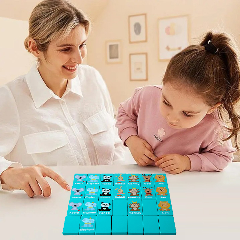 Kid Blocks Seaside Escape Wooden Mahjong Game Toy | Inspire Uplift