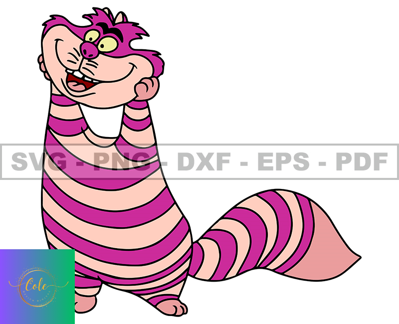 Cheshire Cat Svg, Cheshire Png, Cartoon Customs SVG, EPS, PN - Inspire ...