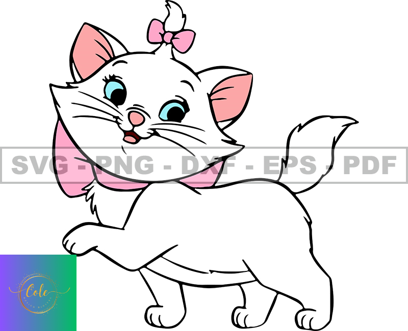 Disney Cat Marie Svg, Kitten Cat Marie Png, Cartoon Customs - Inspire ...
