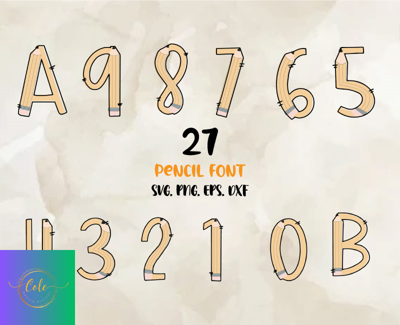 Pencil SVG Font, Doodle Font SVG, Teach, Modern Font, Fonts - Inspire ...