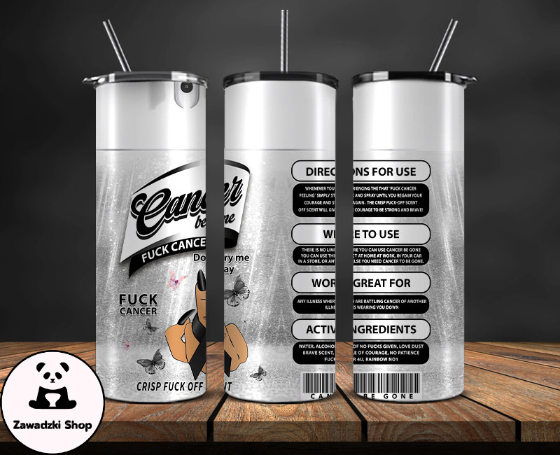 Cancer Be Gone Tumbler 20 oz Skinny Tumbler, Cancer Tumbler | Inspire ...