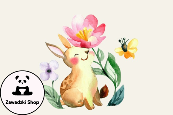 Watercolor Spring Baby Animal Clipart Design 96 - Inspire Uplift