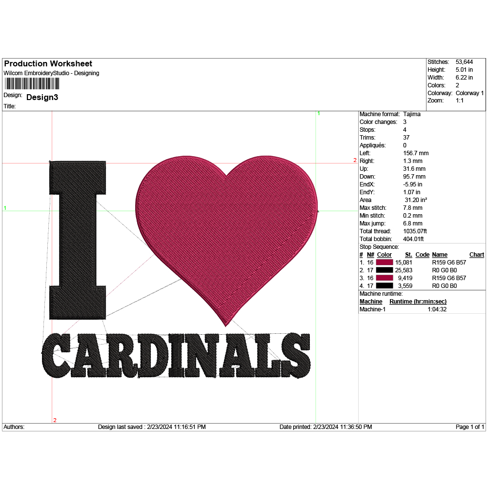Cardinals Embroidery Designs, Machine Embroidery Pattern -01 | Inspire ...
