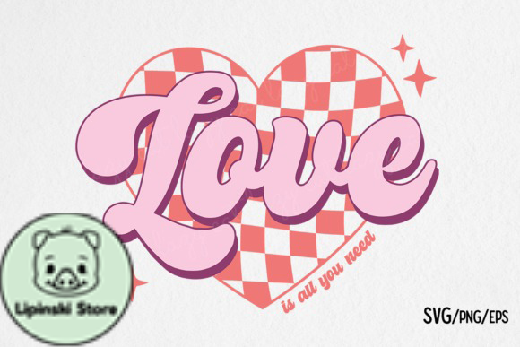 Valentines Day SVG Love Heart Retro Design 22 | Inspire Uplift