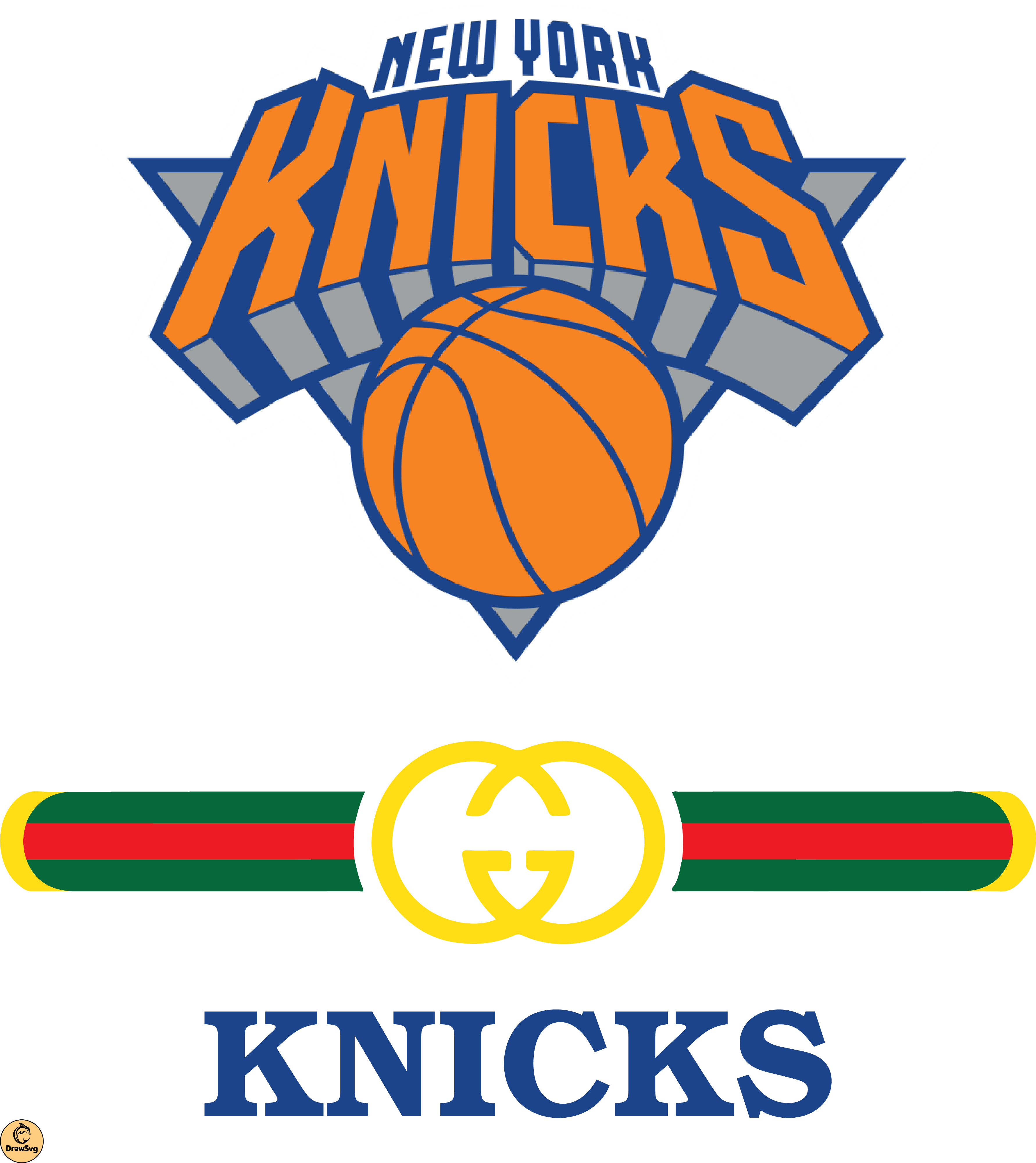 New York Knicks PNG, Gucci NBA PNG, Basketball Team PNG, NB - Inspire ...