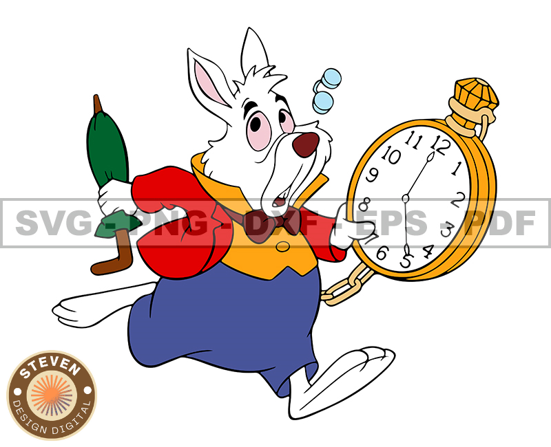 White Rabbit Svg, Alice in Wonderland Svg, Cartoon Customs S | Inspire ...