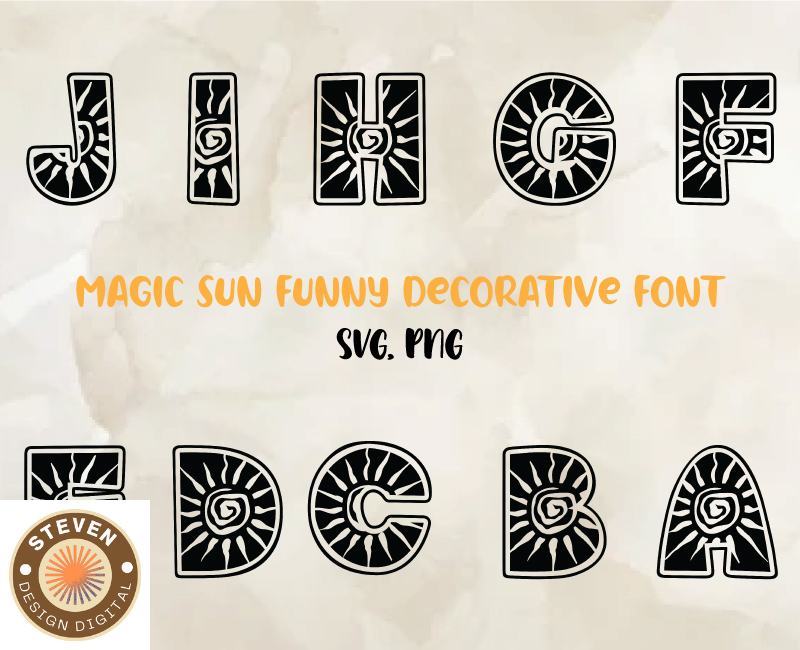 Magic Sun SVG PNG Font, Modern Font, Fonts For Cricut, Beaut | Inspire ...