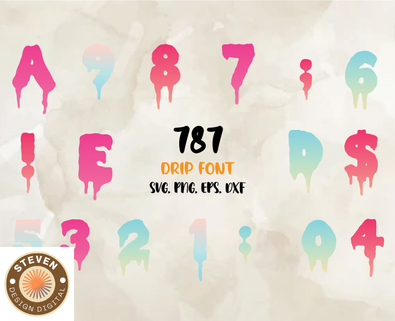 Drip Font Svg Png Pdf Dxf Alphabet, Modern Font, Fonts For C | Inspire ...