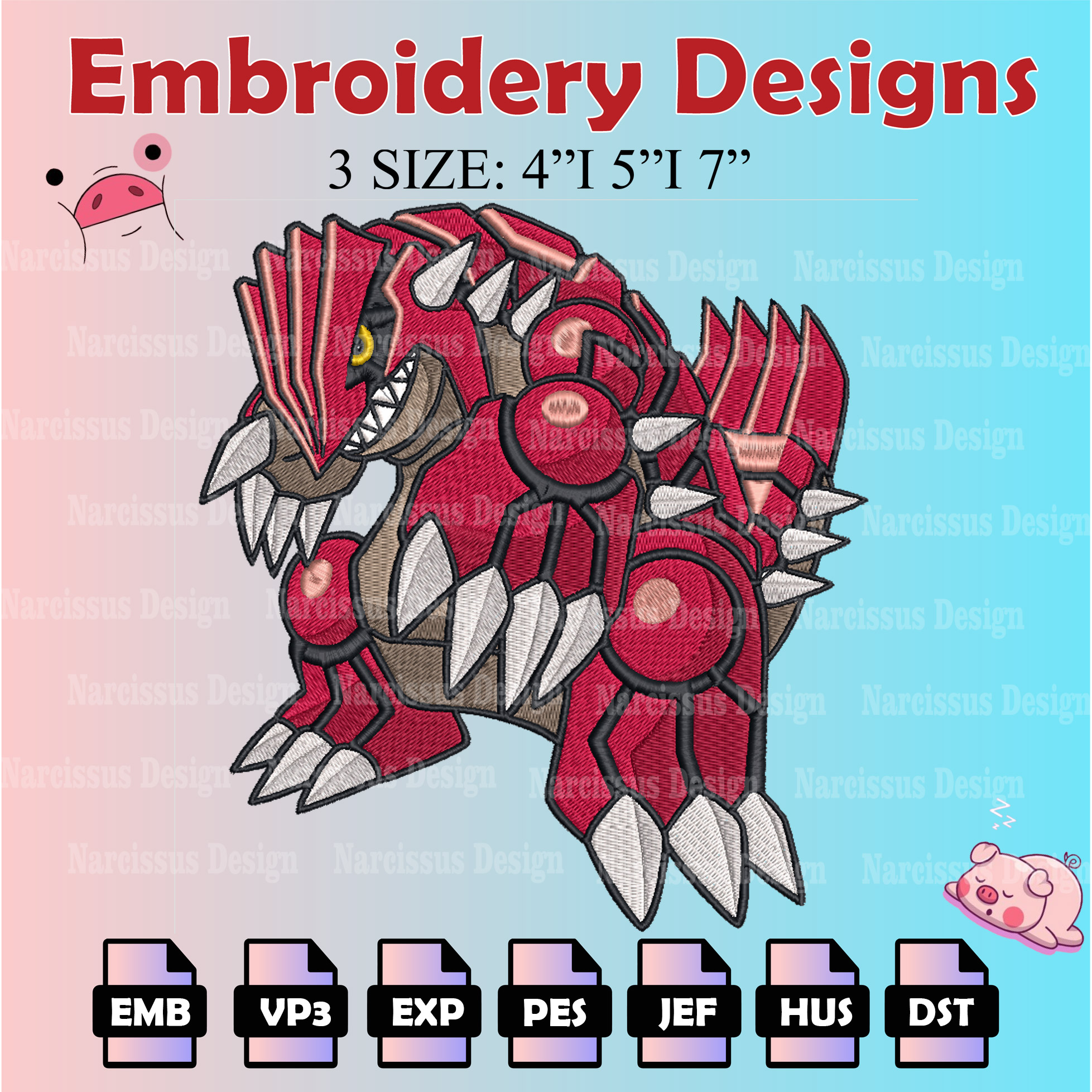 Pokemon Groudon Embroidery Designs, Pokemon Logo Embroidery | Inspire ...