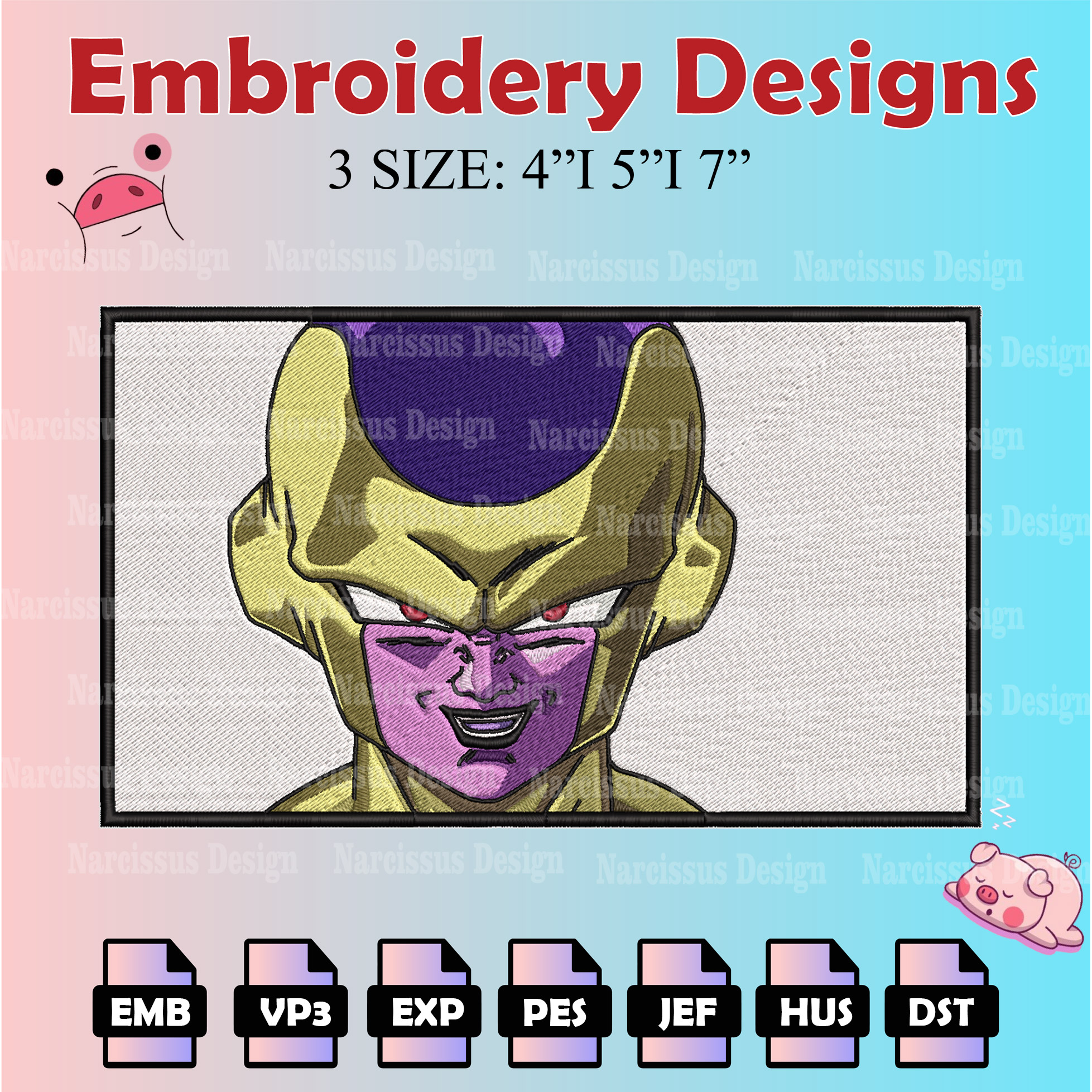 Frieza Machine Embroidery Pattern, Dragon Ball Embroidery De | Inspire ...