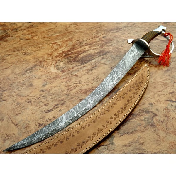 24"Custom Handmade Sword Damascus Steel Sword Needle Point V | Inspire ...