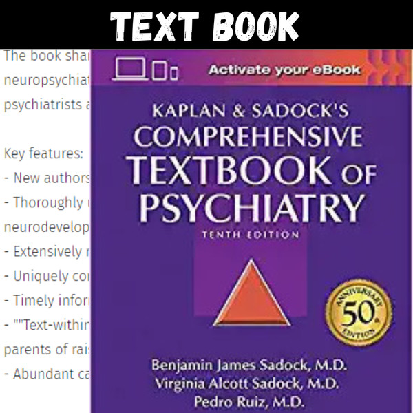 Complete Kaplan and Sadock's Comprehensive Textbook of Psych | Inspire ...